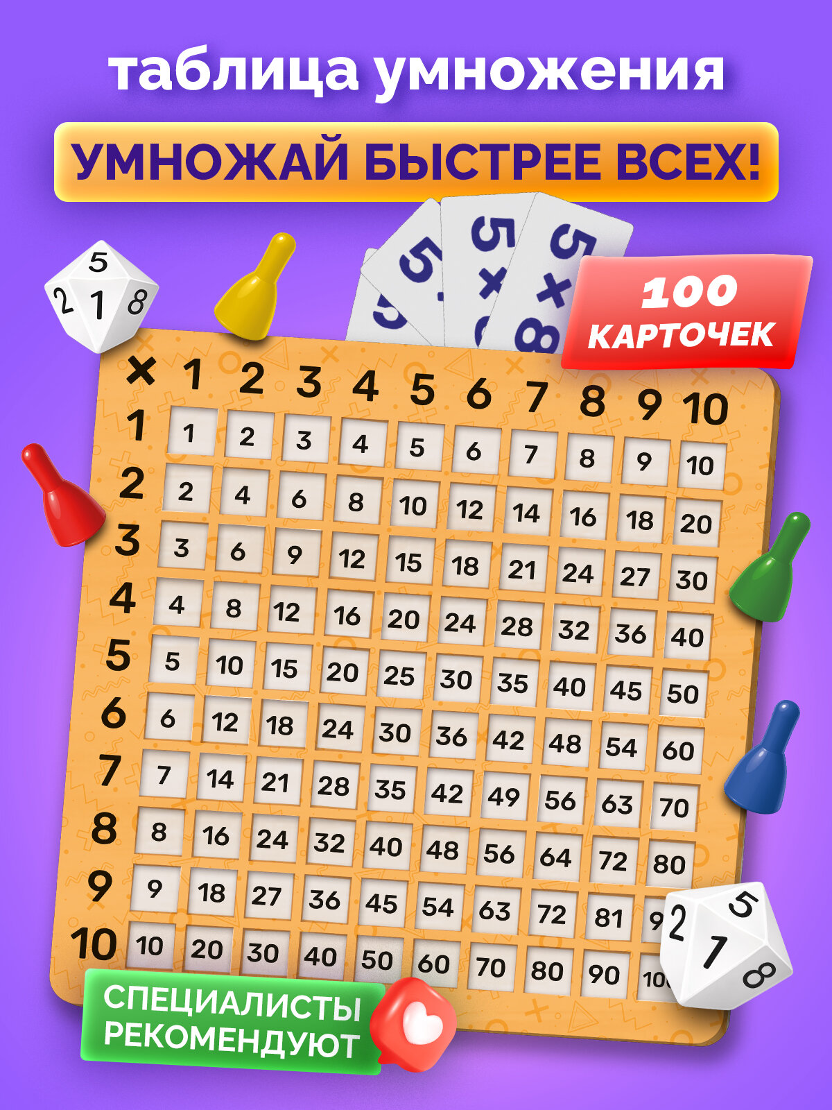 Таблица умножения математическая головоломка для детей "Код Пифагора"