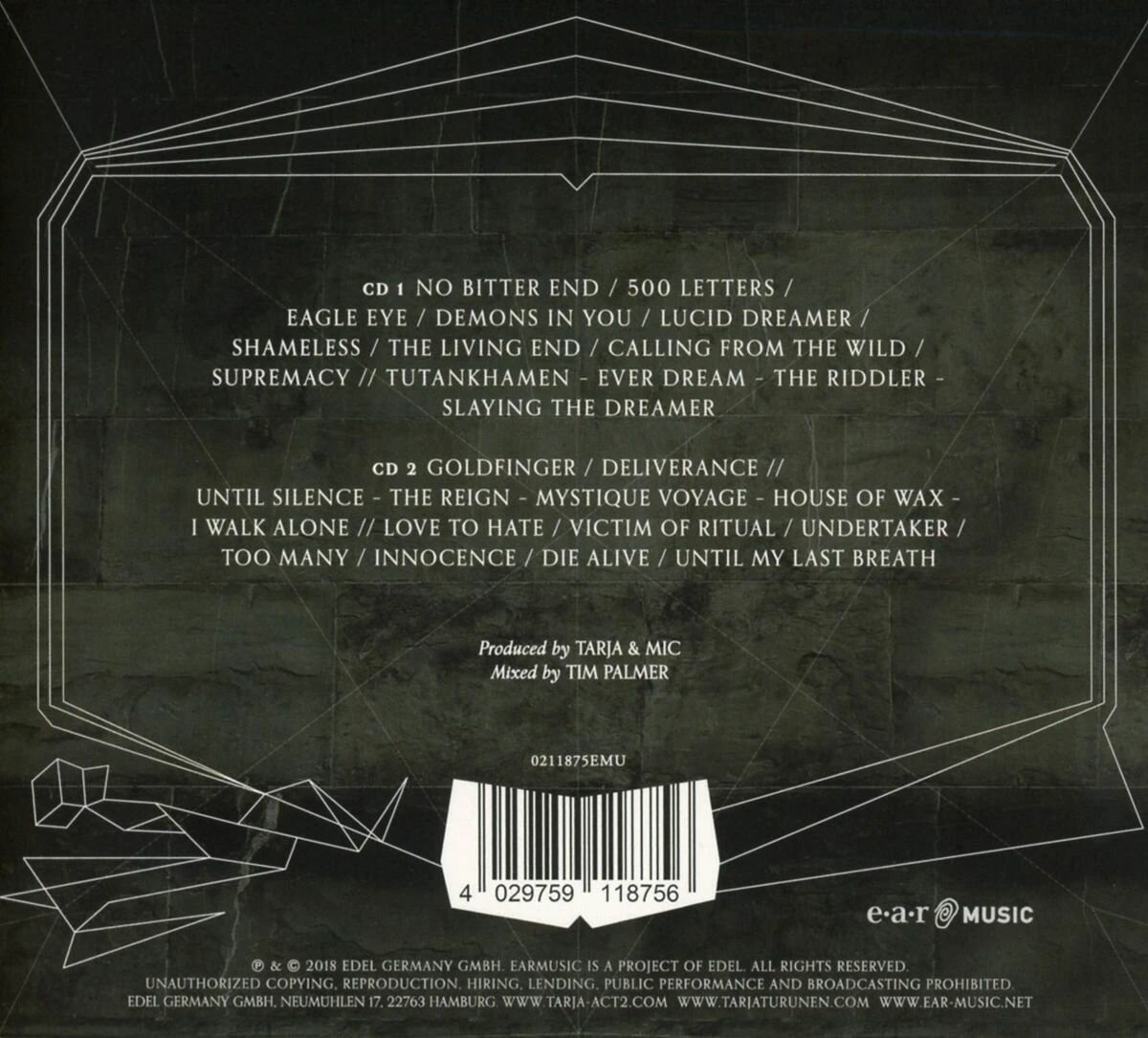 CD диск Tarja - Act II (2CD) 2018, Digipack — фото 1