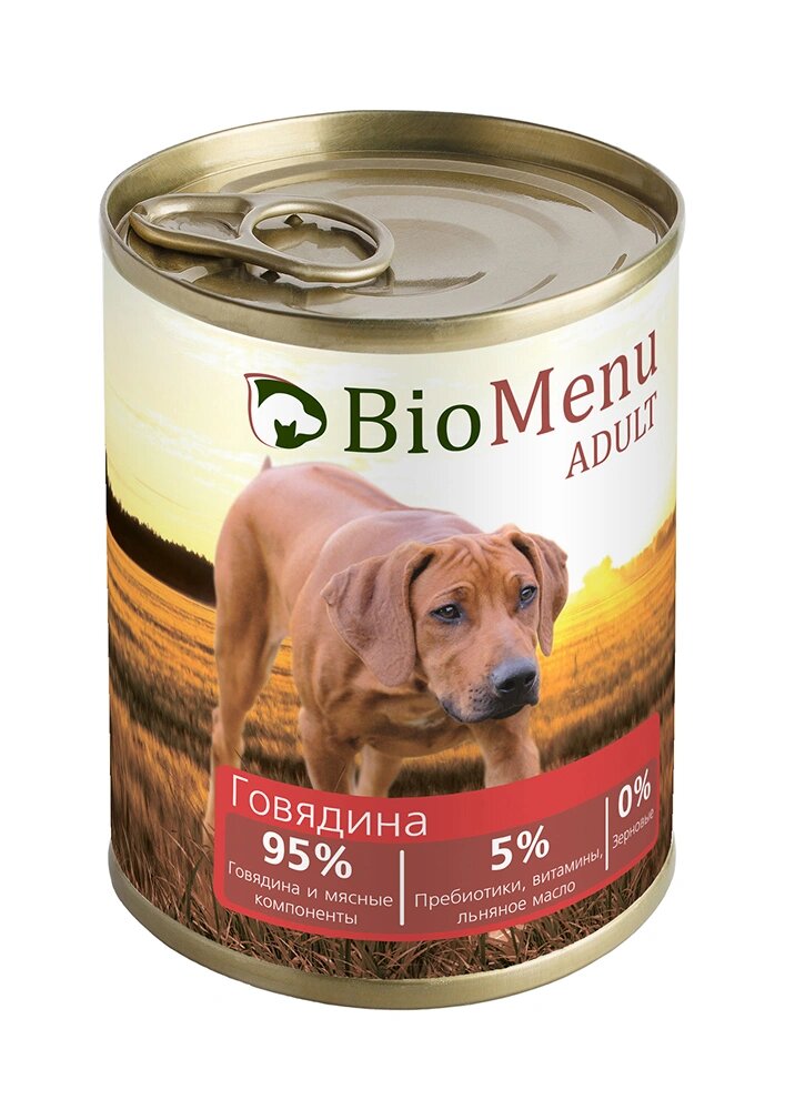 Консервы для собак Био Меню Adult Говядина 410г