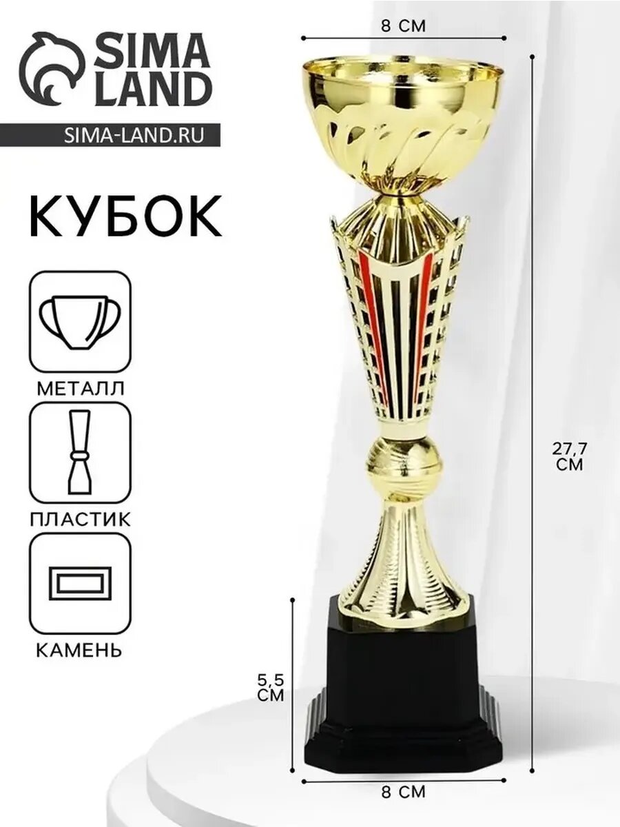 Элитный спортивный кубок с золотым акцентом
