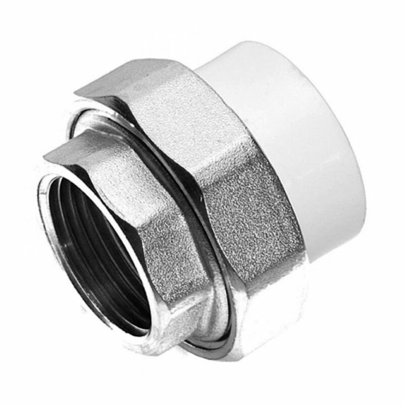 Муфта PP-R комбинированная разъемная белая ВР Дн 20х1" VALFEX 10155125