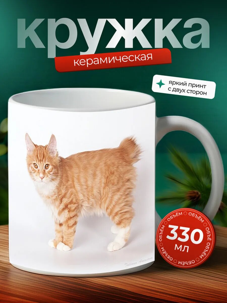 Кружка Карельский бобтейл кот 24,