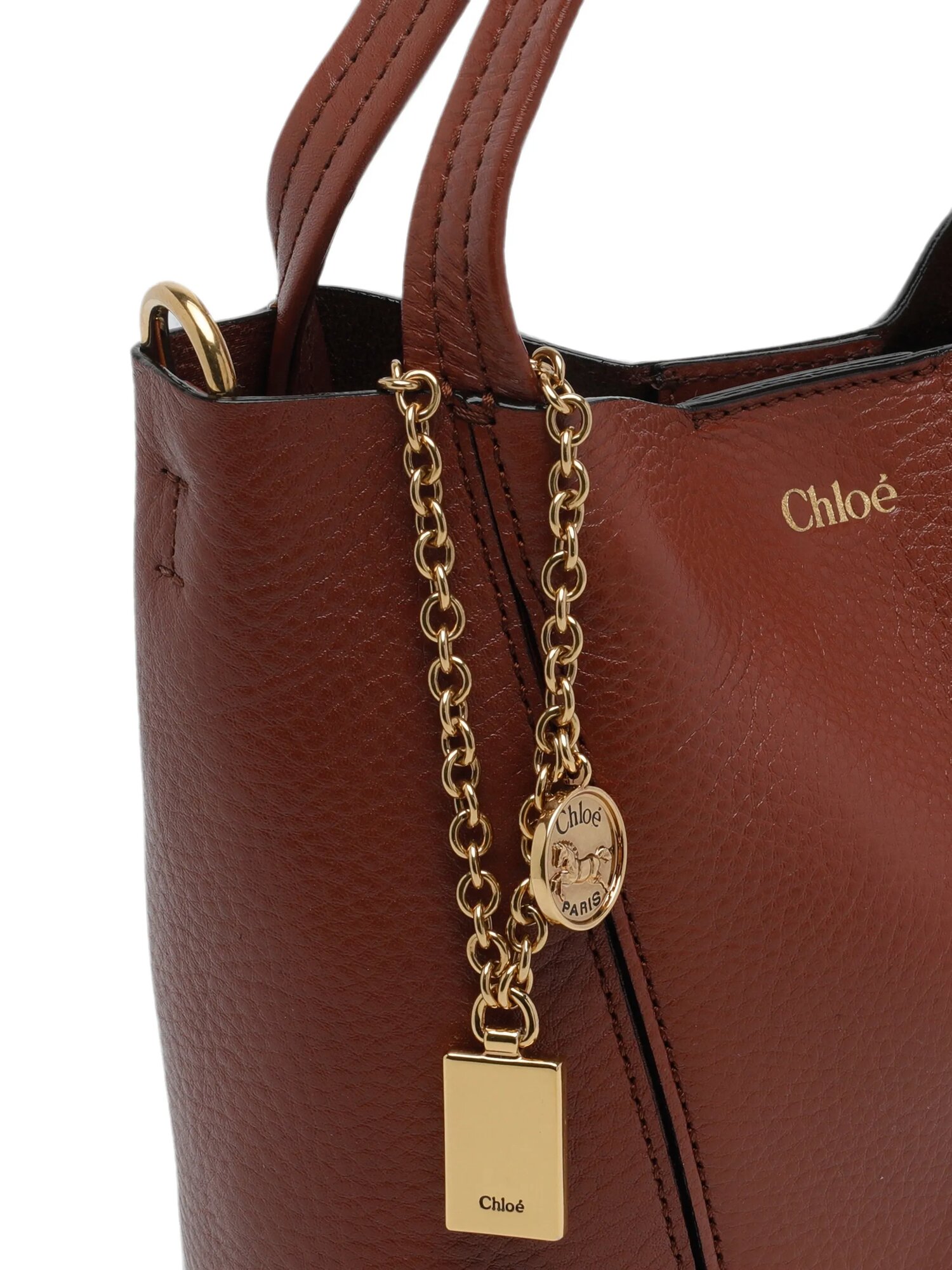 Сумка Chloe Spin, brown — фото 1