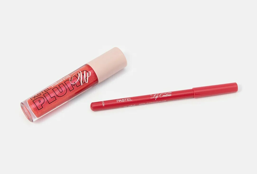 Pastel Cosmetics Plumping gloss + pastel lip contour lip liner Набор для макияжа губ 2 шт