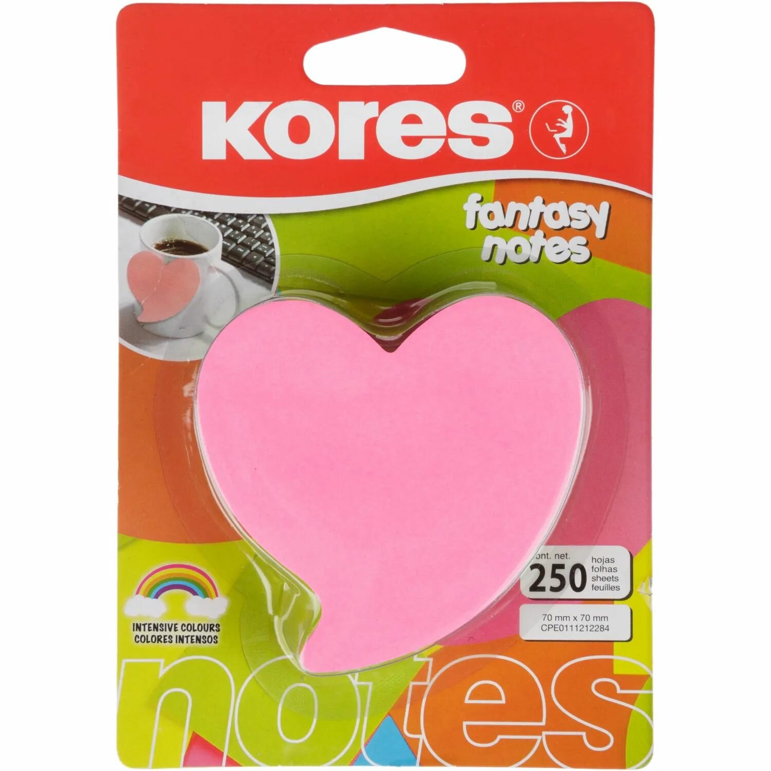Kores Стикеры фигурные Fantasy Heart, 70x70 мм, 250 листов