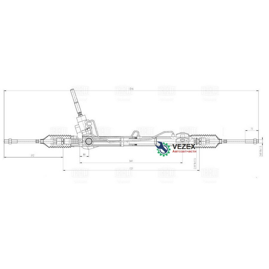 TRIALLI CRS 1005 Механизм рулевой (рейка) для а/м Ford Mondeo IV (07-) (гидравлич.) (CRS 1005)