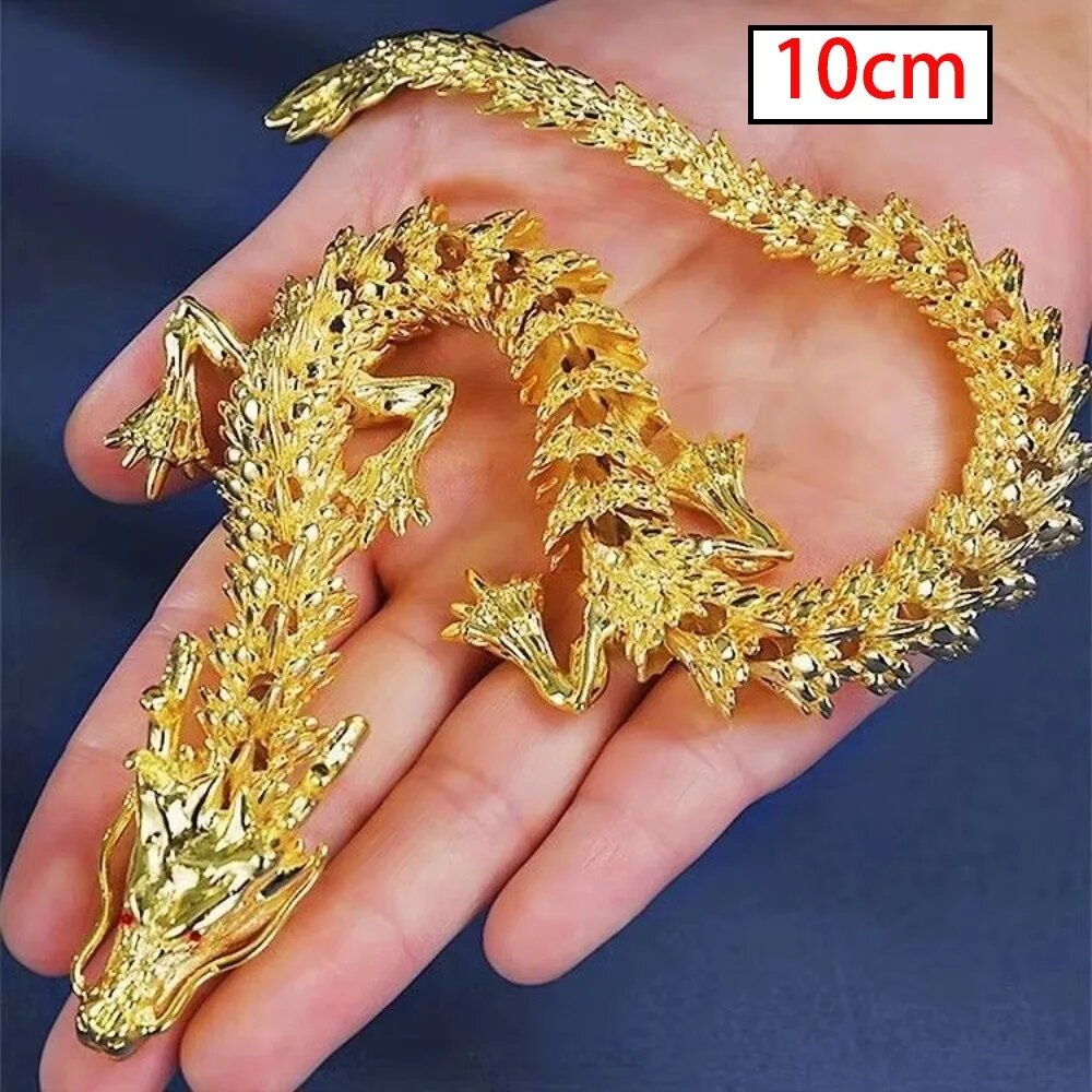Золотая статуэтка дракона 10cm