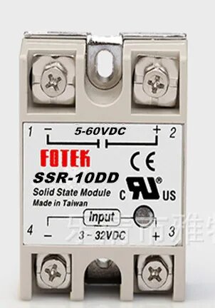 SSR твердотельный релейный модуль для ПИД-регулирования температуры 10DD 5-60V