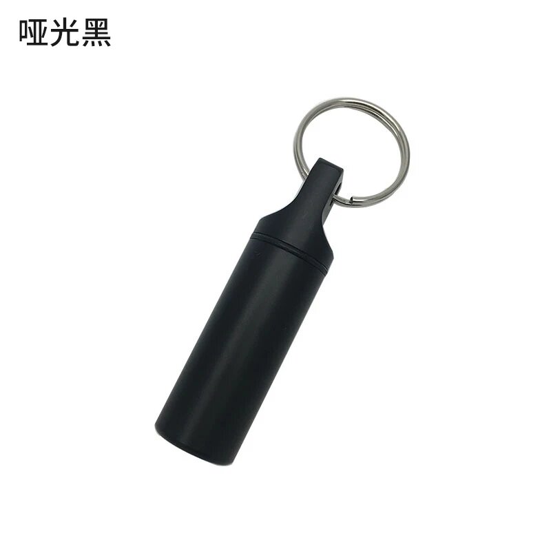 Водонепроницаемый алюминиевый контейнер для таблеток Черный, Matte black