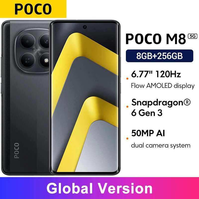Смартфон Poco M8, 8/256ГБ, global