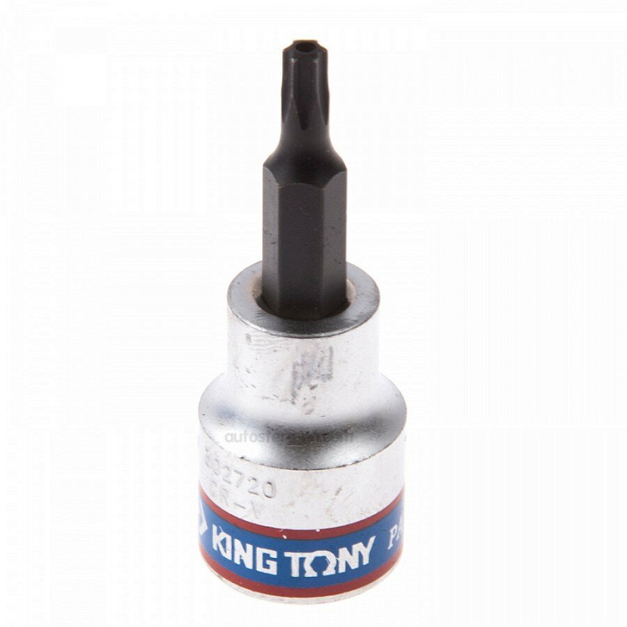 KING TONY 302720 Насадка (бита) торцевая 3/8, TORX, T20, L = 50 мм, с отверстием