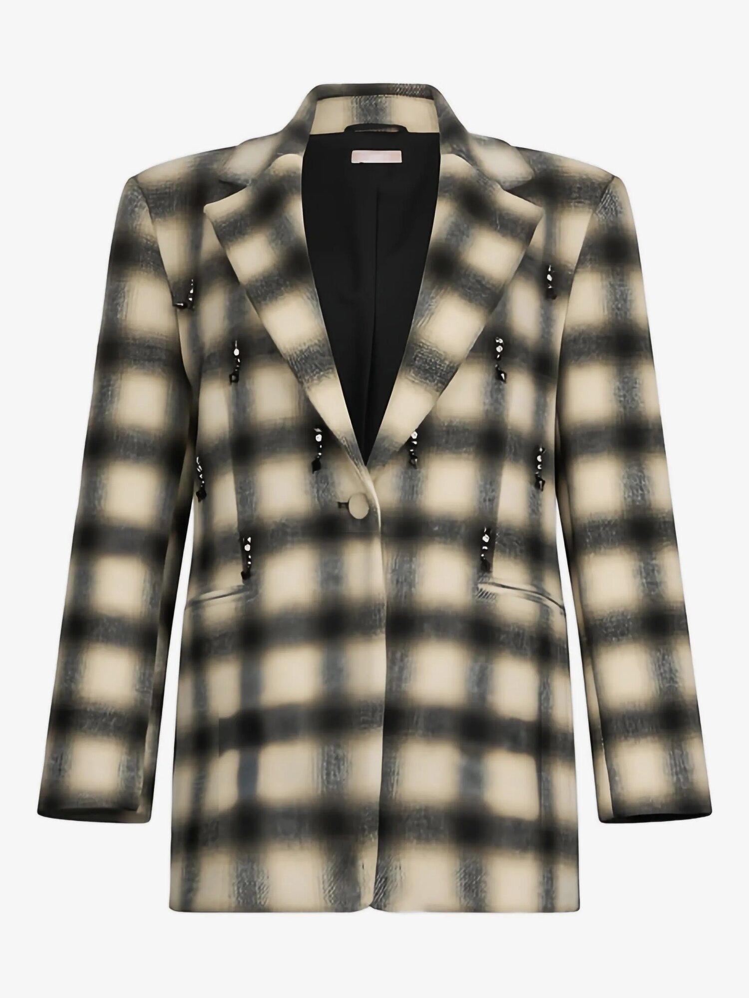Куртка Chequered bejewelled embroidery jacket
