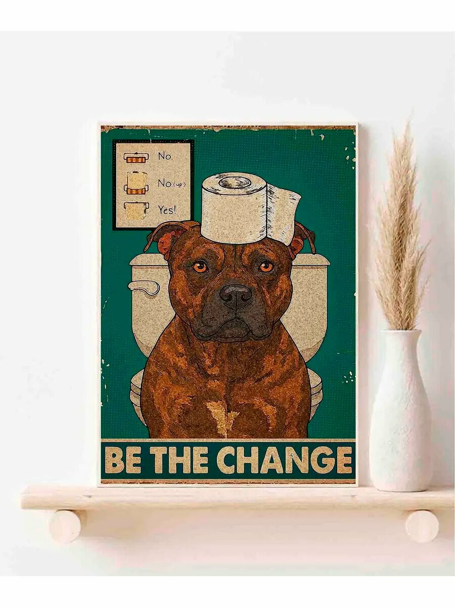 Собака породы стаффордширский бультерьер, Be The Change, Пла