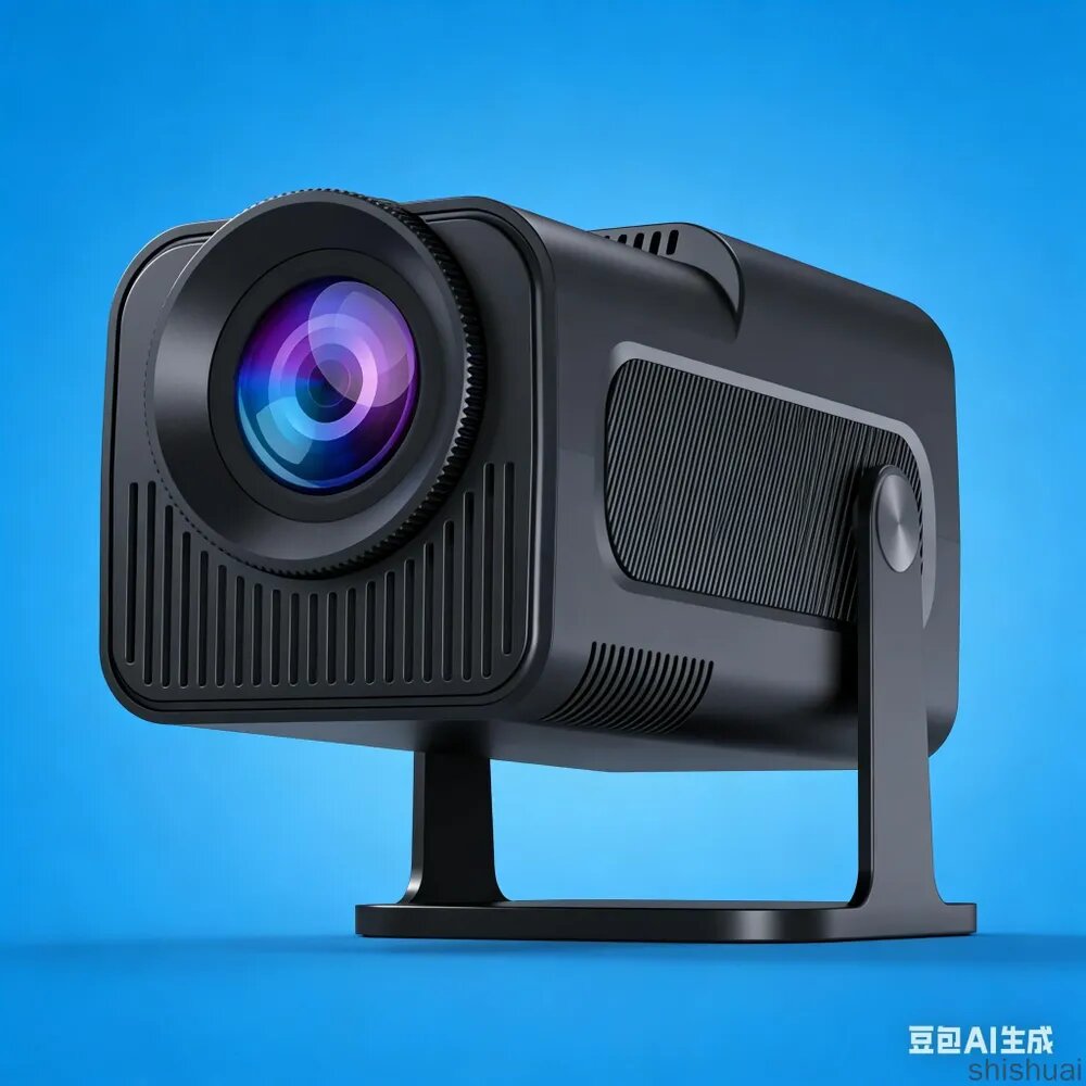 Гобо-проектор MAGCUBIC HY320 Домашний проектор Ultra-HD для спальни и гостиной с белыми стенами, черный матовый