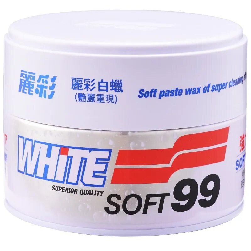 Воск для полировки автомобиля White Soft99 для удаления мелких царапин и пятен, твердый воск для автомобилей белого цвета