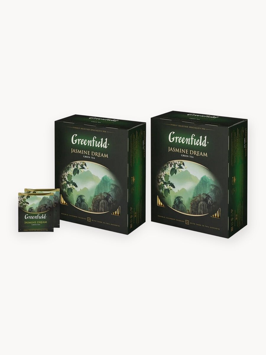 Набор чая Greenfield Jasmine Dream 2 шт х 100 пакетиков