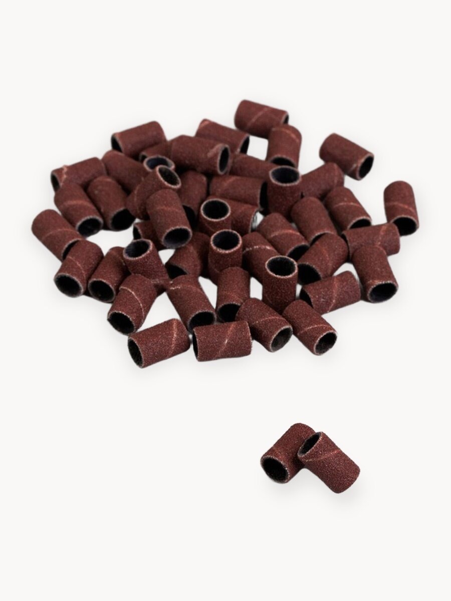 Насадки для педикюра Queen Fair, 50 шт, абразивность 120, цилиндрической формы