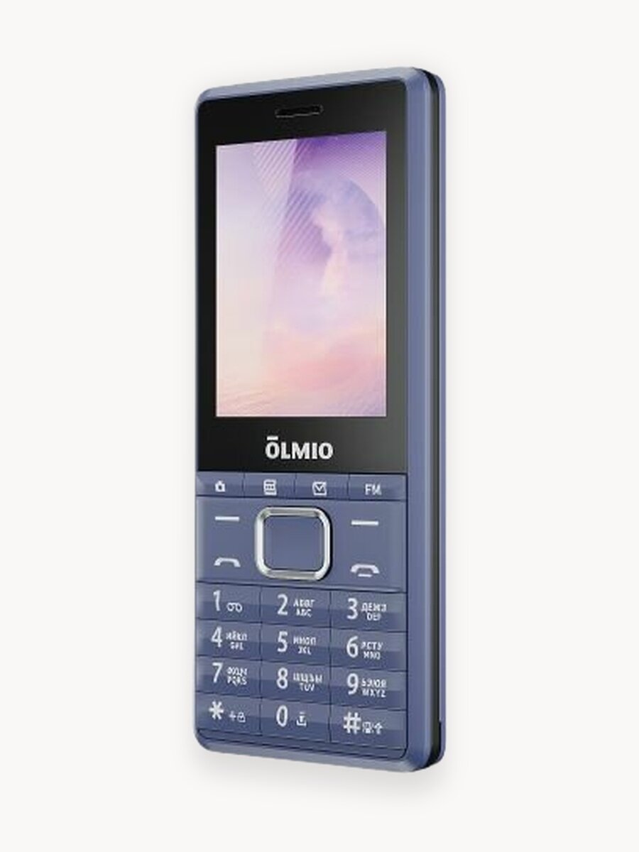 Телефон кнопочный мобильный OLMIO A25, Емкость аккумулятора, мАч 800, Разрешение экрана 320x240, Синий