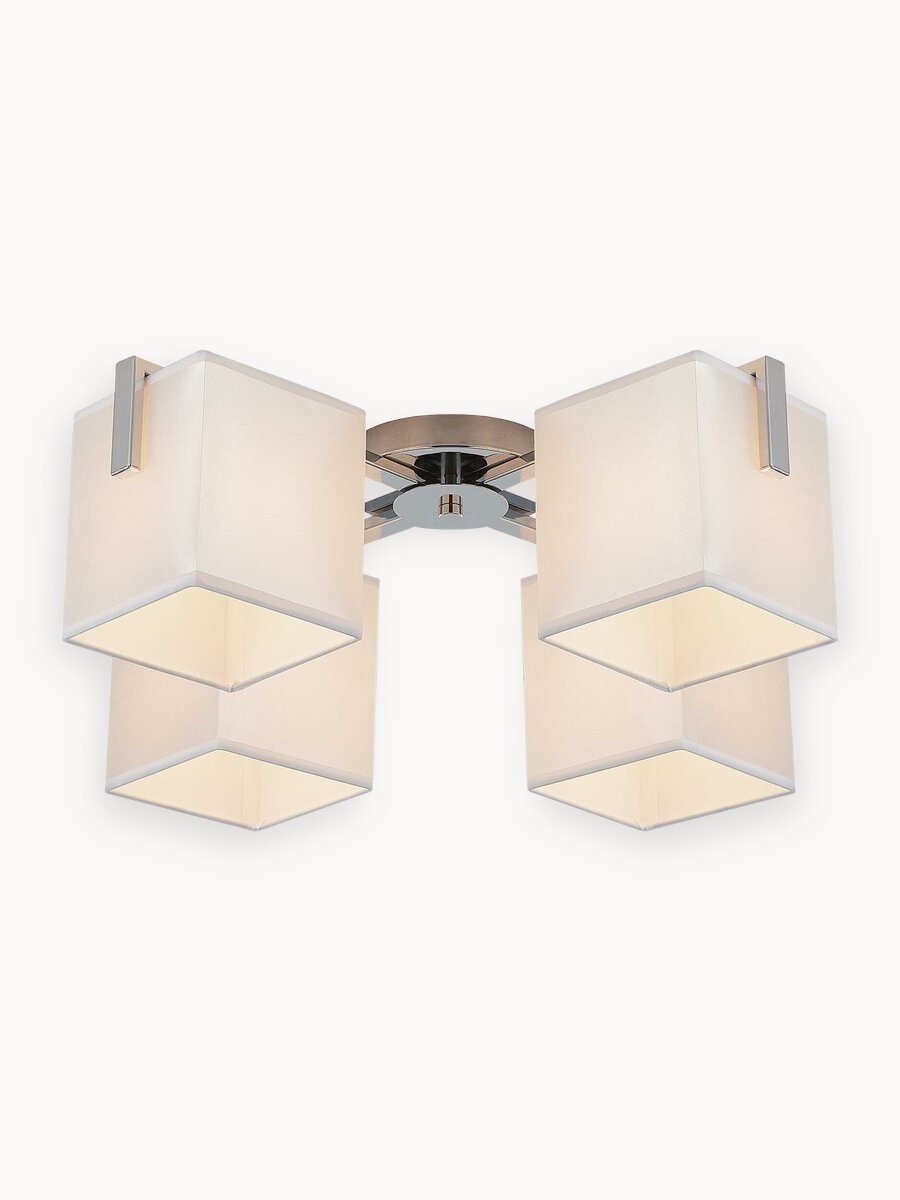 Люстра для дома потолочная Citilux Стенли CL465141, 300.0 Вт, бежевый/хром