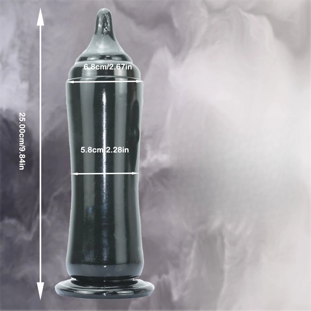 Многоцветный силиконовый массажер oversize 0625