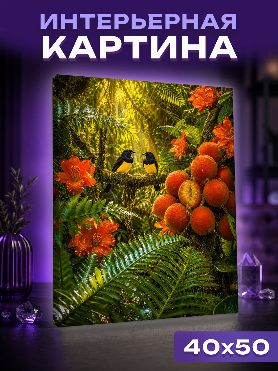 Интерьерная картина Золотое сердце тропического рая