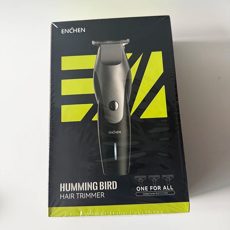 Электрическая машинка для стрижки волос ENCHEN Hummingbird Cutter для мужчин и пожилых людей, 10 Вт, зарядка через USB, 110-240 В, низкий уровень шума, триммер для волос с 3 насадками-гребнями