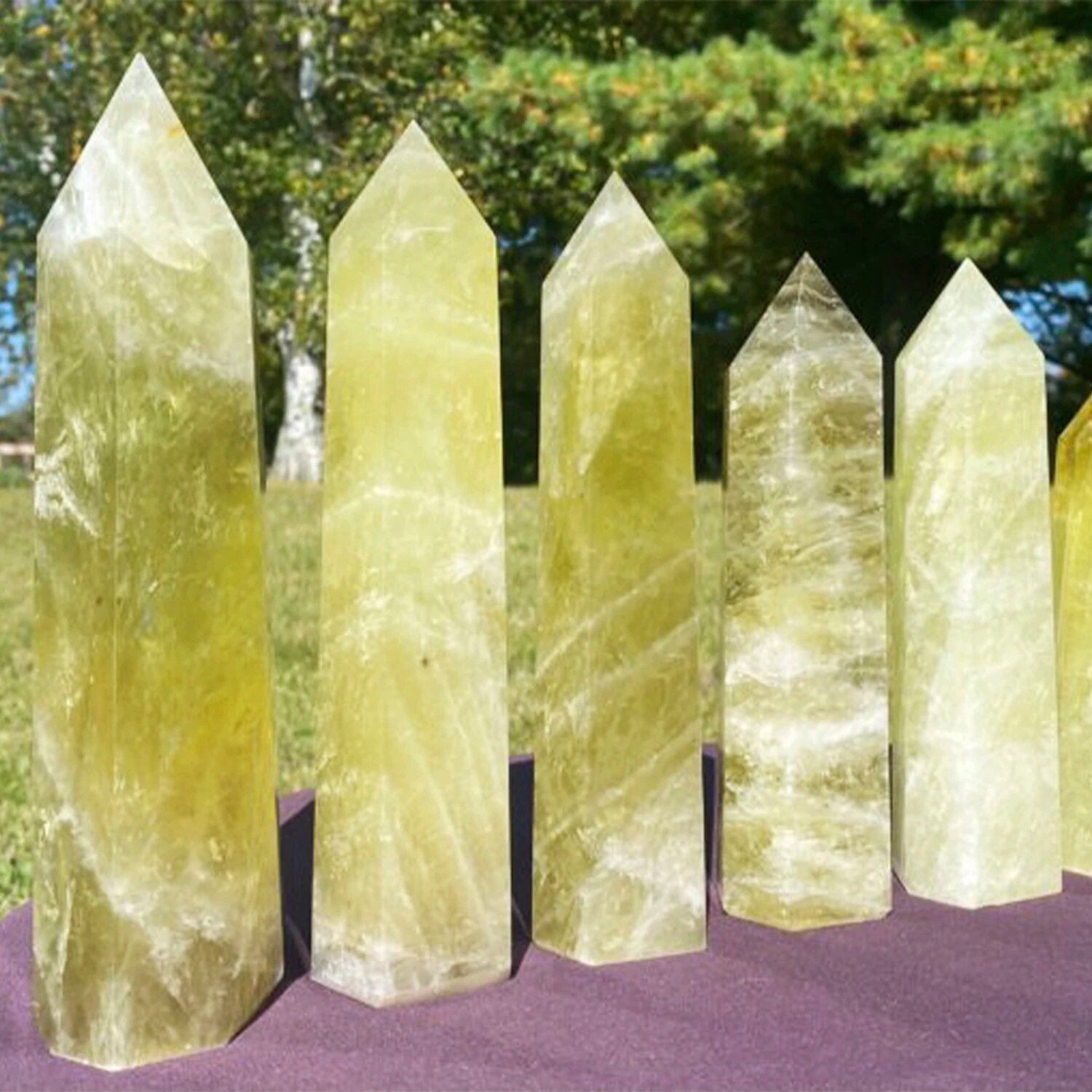 Аметистовая кристалльная палочка для дома AierCrystal 15cm tall 1pc, Citrine