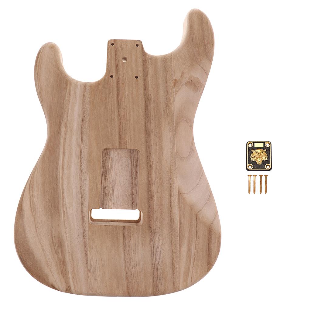 Недоделанный корпус электрогитары с накладкой на гриф для гитары Fender ST.