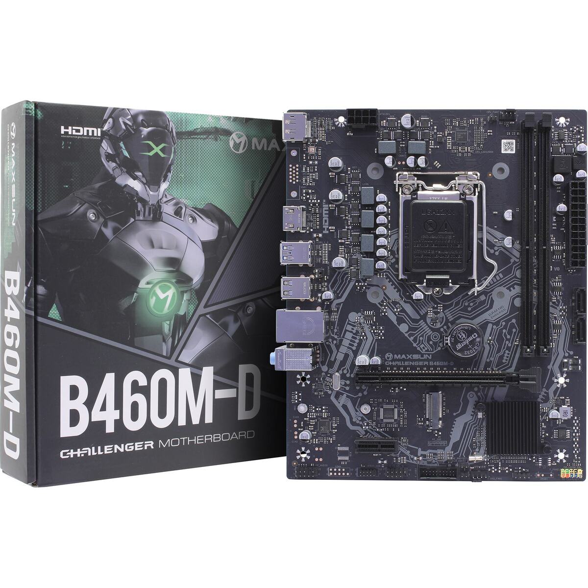 MAXSUN MS-Challenger B460M-D (RTL) LGA1200 B460 PCI-E HDMI+DPGbLAN SATA MicroATX 2DDR4