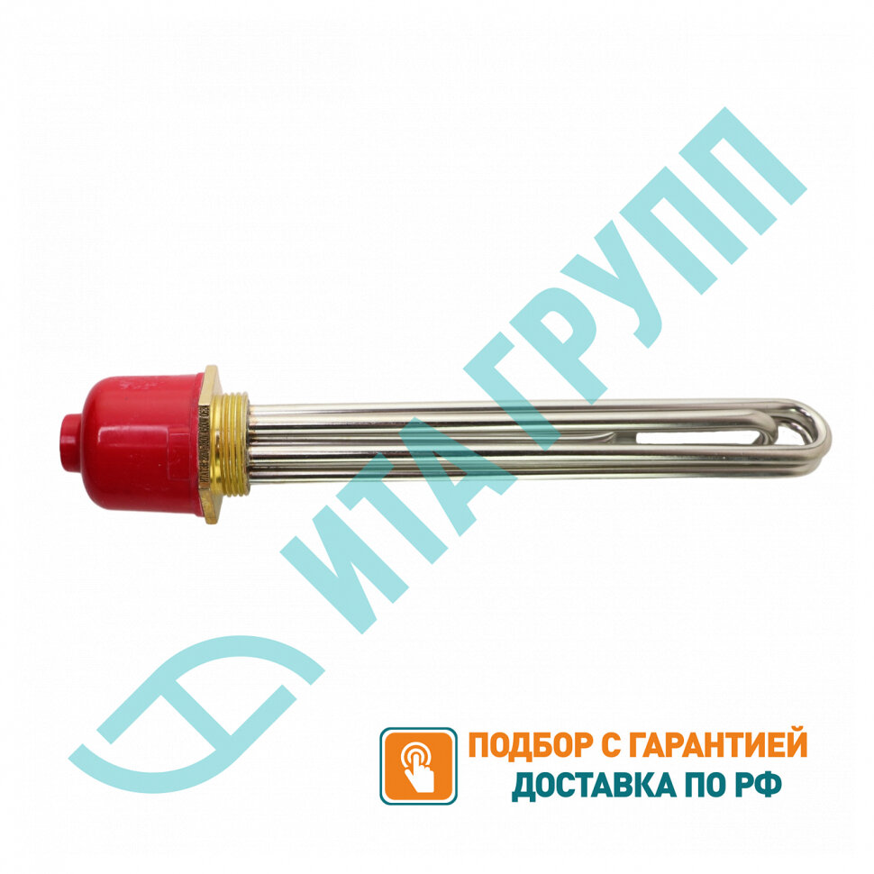 Блок-тэн RDT, 4500Вт(1500x3), итатэн, нерж, G1 1/4", L255мм, 220/380В, 69045