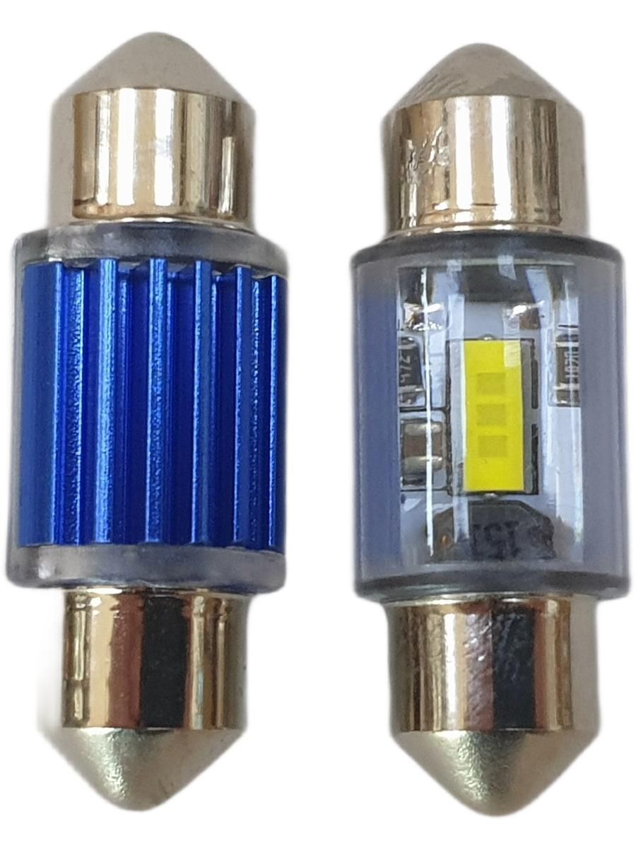 Лампа автомобильная светодиодная 11288 12-30v SV8.5/8-1(1860) 31мм белый с обманкой (салон, ном. знак) AVTO-DEKOR