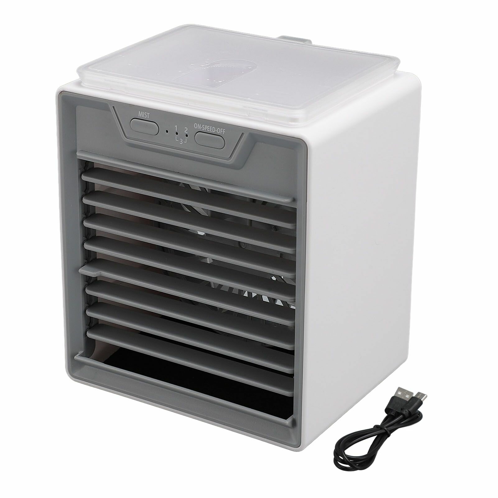 Испарительный охладитель 2 уровня, 3 скорости, настольный, увлажнитель, офис/дом