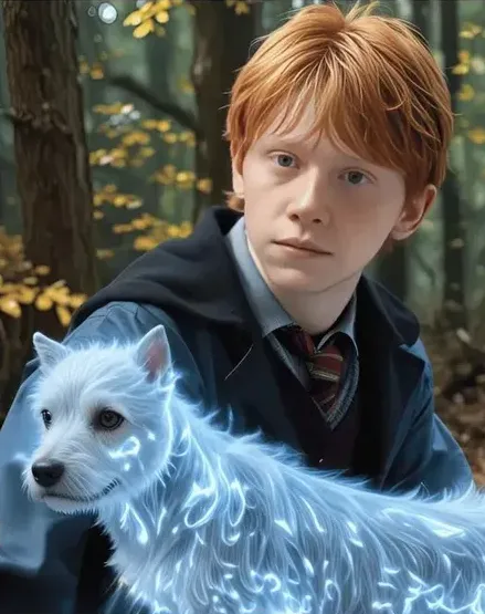 Алмазная мозаика Рон Уизли патронус 40x50 - Гарри Поттер