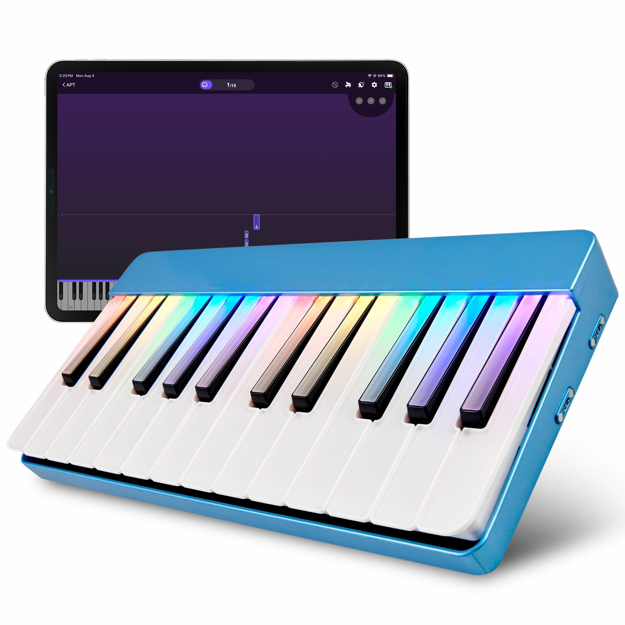 POP Piano P100 24-клавишная светящаясяBluetooth клавиатура