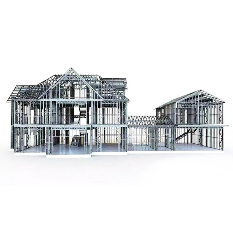 Новая сельская вилла с кирпичным и балочным каркасом, легкая стальная вилла, интегрированный дом, сельская вилла, гостевой дом, апартаменты, отель, китайский стиль, тяжелая стальная постройка