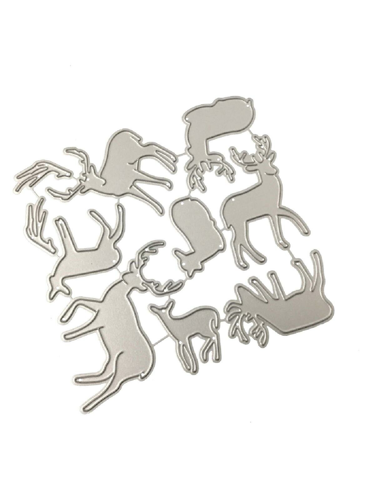 Рождественский Олень Режущие Штампы Трафарет DIY Для Скрапбукинга С Тиснением Бумажная Открытка Декор