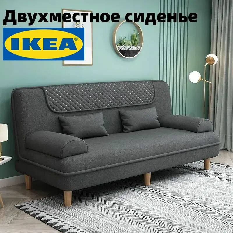 Диван-кровать, механизм Реклайнер, 120х51х78 см, серый