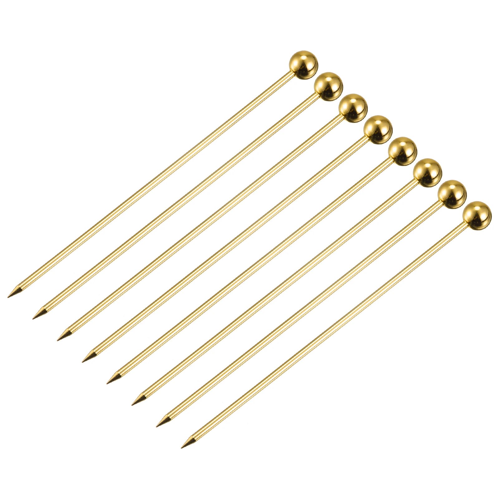 UXCELL Металлические коктейльные шпажки из нержавеющей стали 5/8 шт Gold 8pcs