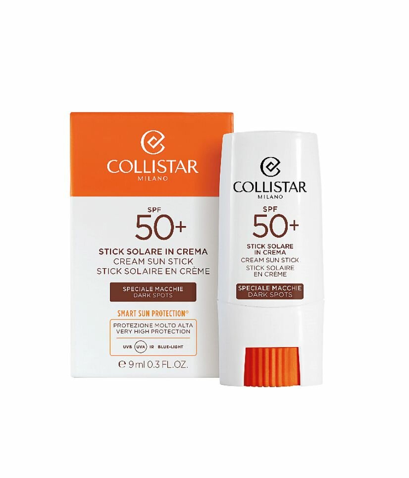 COLLISTAR Стик солнцезащитный для борьбы с пигментацией SPF 50+ Cream Sun Stick, 9 мл
