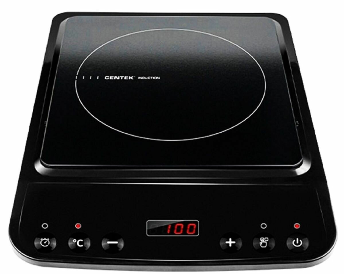 Плитка индукционная 2000Вт, 8 настроек мощности, LED-дисплей, таймер