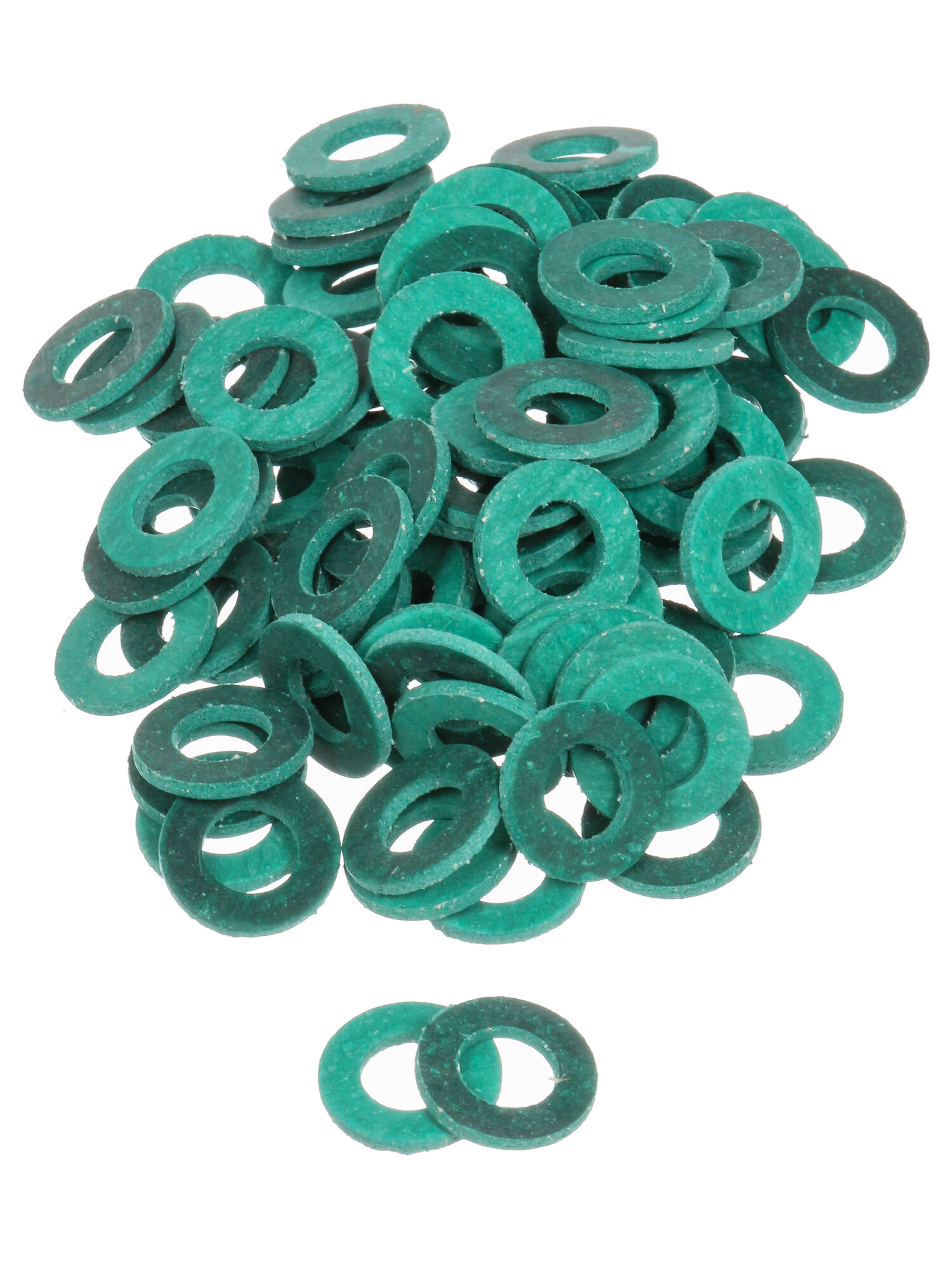 Прокладка сантехническая 1/2 дюйма, безасбестовый паронит, 10.5х19х2 мм, набор 100 шт, СантехКреп 2.13.1. ф