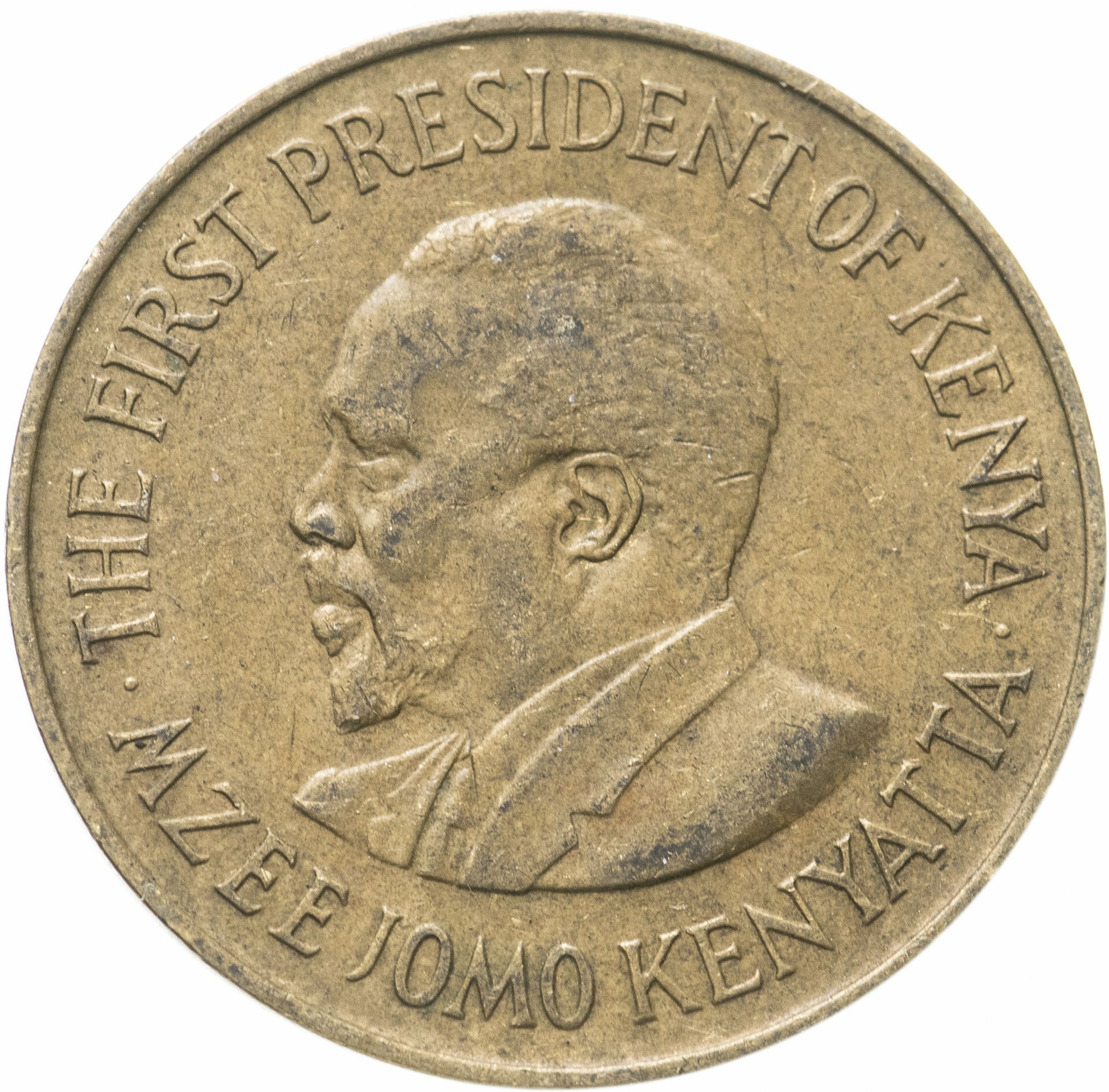 Кения 10 центов 1971-1978 , Латунь, в сохранности XF