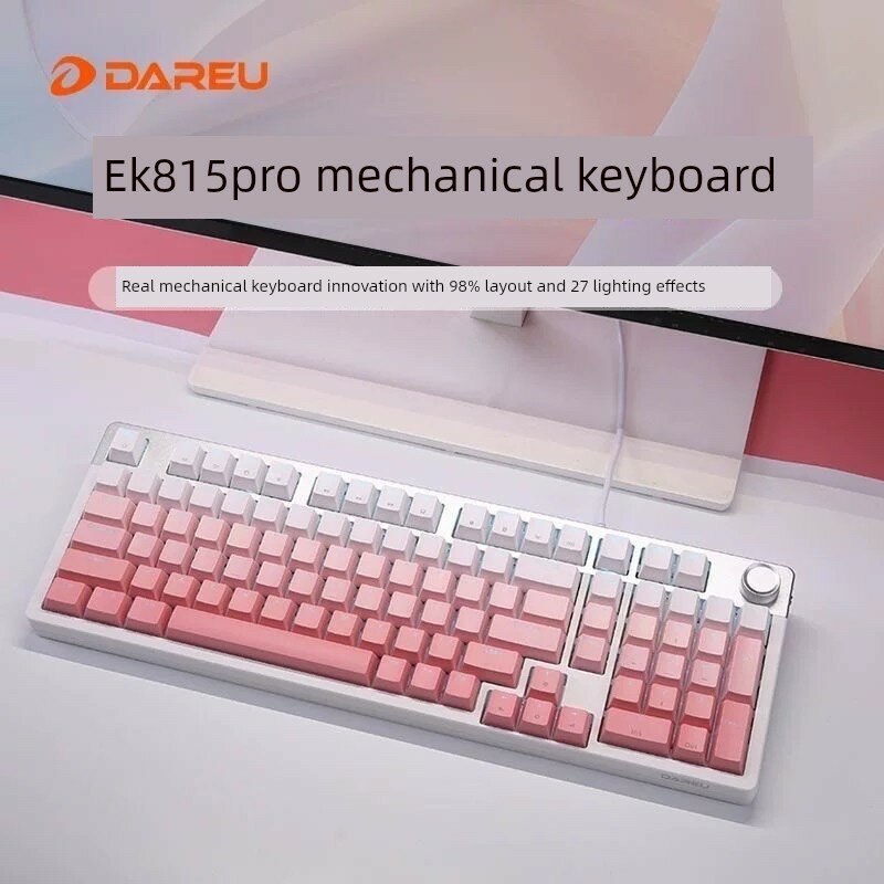 Механическая клавиатура Daryou EK815PRO Dream Encounter HIFI для ноутбука и офиса, проводная, для игр, с зелеными
