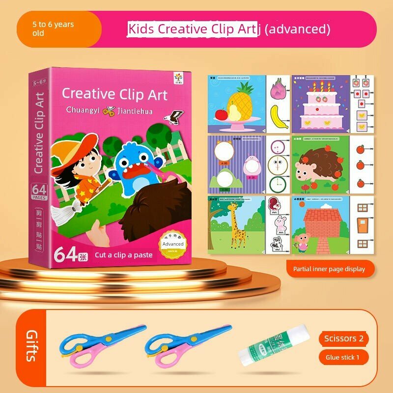 Набор для творчества: поделки из бумаги для детей 2-5 лет, игрушки-коллажи для малышей и начинающих в детском саду 5-6