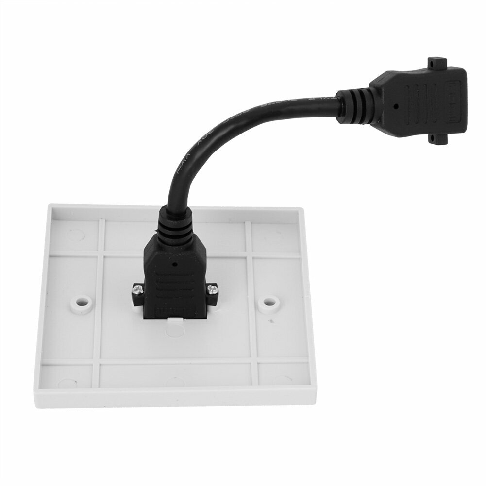 HDMI Wall Plate Panel White с кабелем для отеля дома офиса здания US Standard, материал ABS, размер 8.5*8.5 см, комплект: 1 Wall Plate, 1 пакет screws