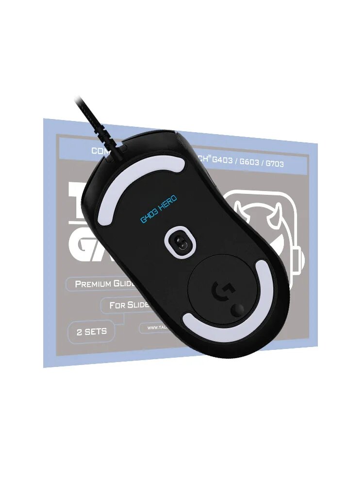 Глайды для мыши Logitech G403, G603, G703 Wireless / Ножки для игровой мыши / TALONGAMES Glides ICE