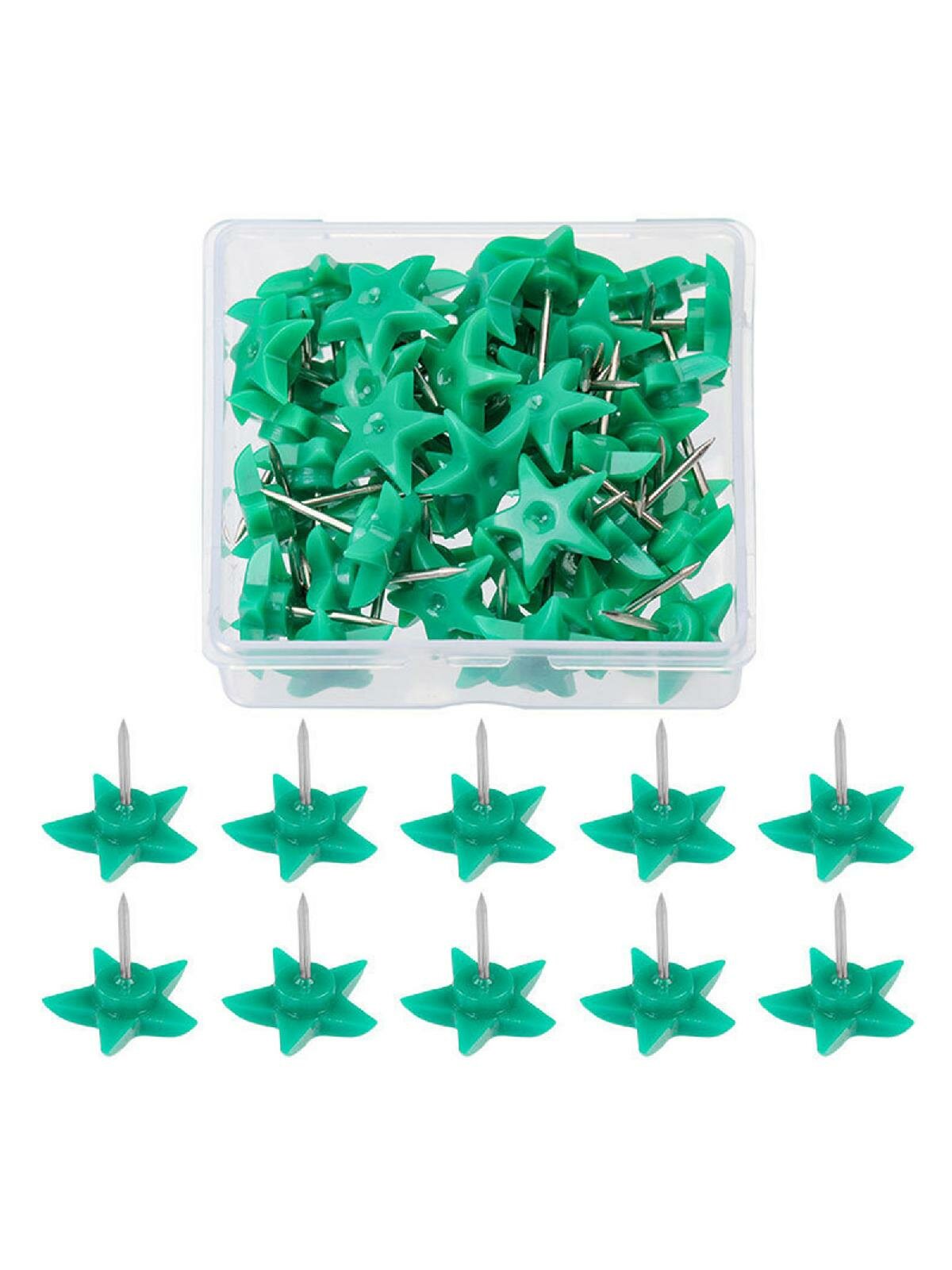 50шт штифтов Декоративные булавки для карт Пробковая доска объявлений, кнопки для наклеек для офиса