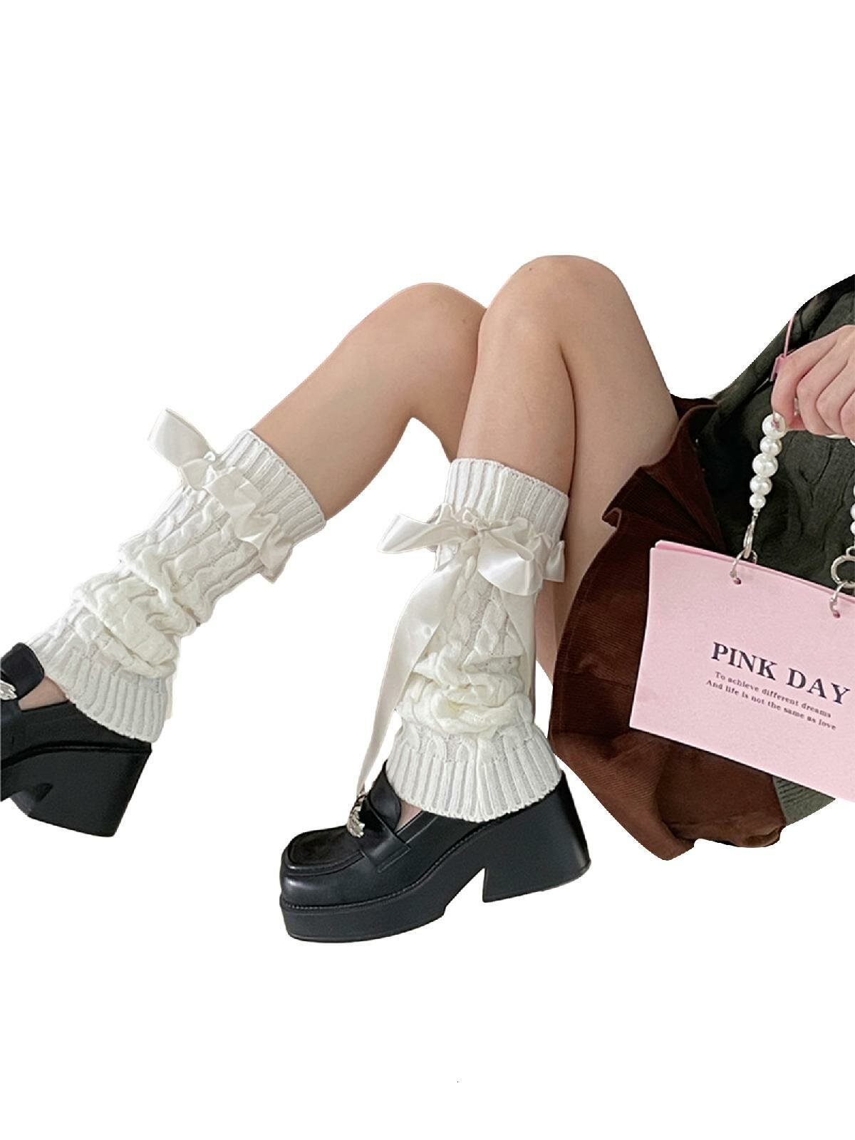 Женские лолита гольфы с рюшами, Белый