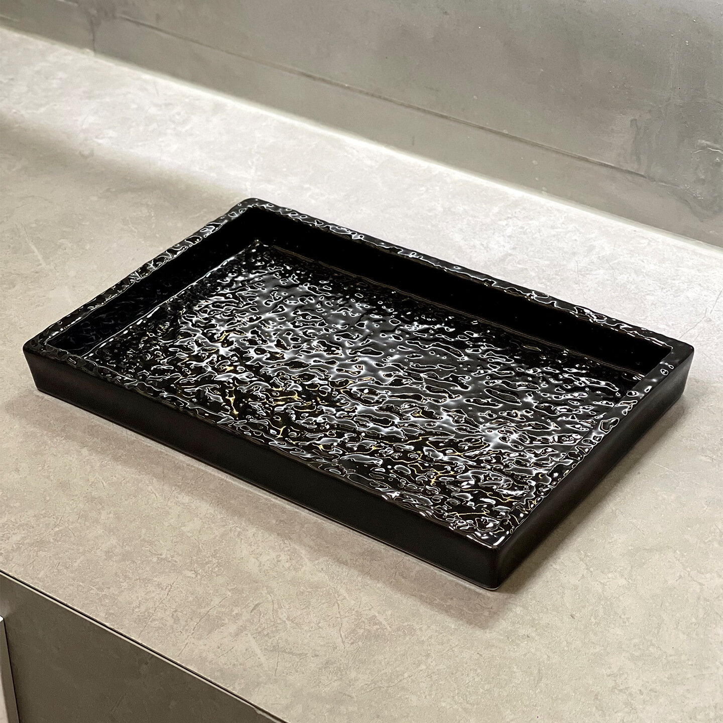 Поднос для хранения в ванной, роскошный керамический поднос для косметики, ароматерапии в отеле