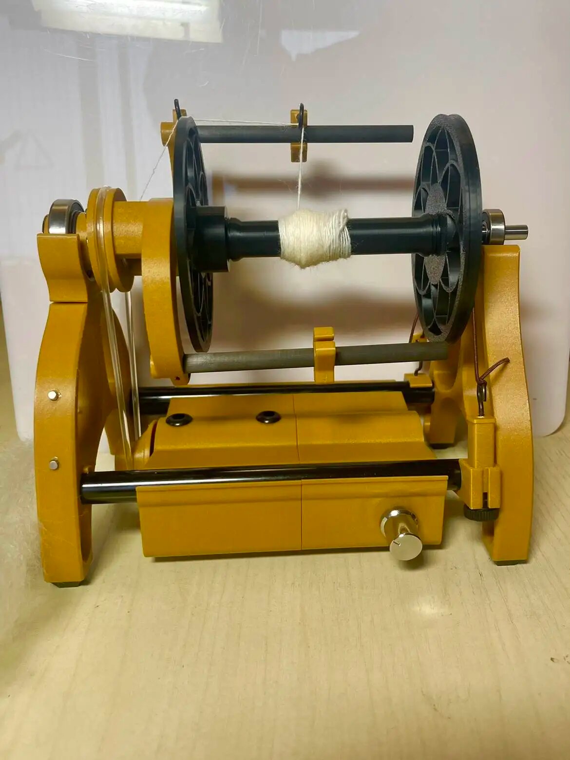 Мини электрическая прялка 12В для шерсти Желтый, Sunset gold host